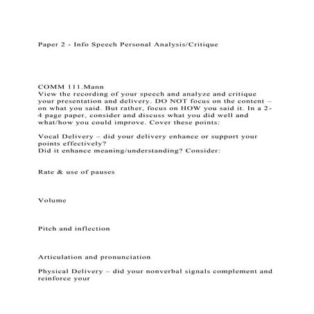 Paper 2 - Info Speech Personal AnalysisCritiqueCOMM 1.docx