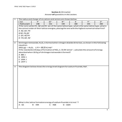 STPM trial chemistry term 2 2015 | DOCX