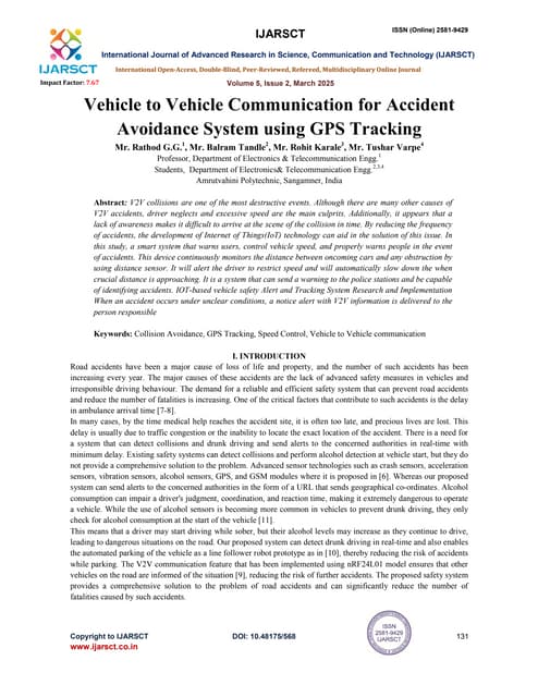 V2V communications | PPTX | Auto Technology | Automotive