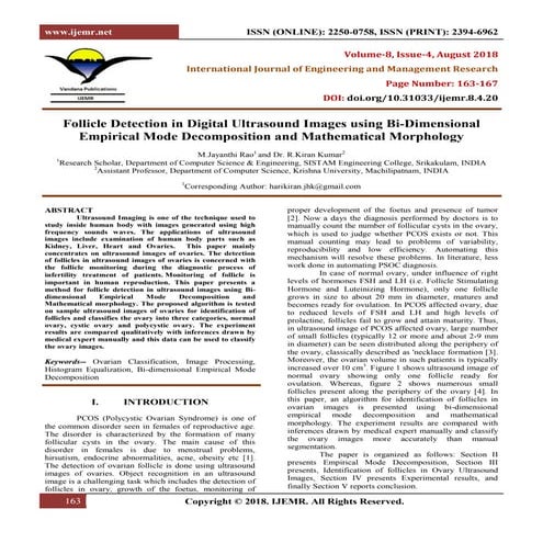 Follicle Detection In Digital Ultrasound Images Using Bi Dimensional