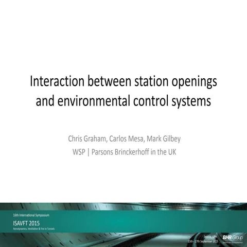 Interaction between station openings and environmental control systems ...