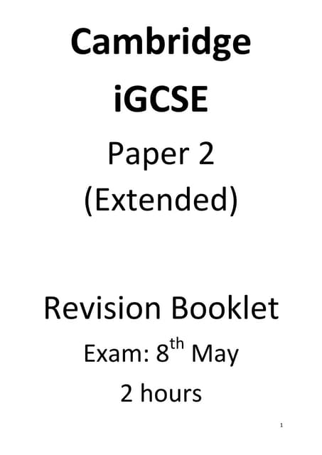 (Www.entrance exam.net)-igcse sample paper 1 (1) | PDF