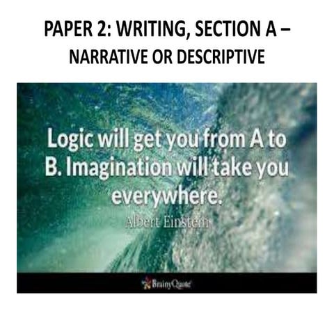 Paper 2 writing section a_narrative_descriptive | PPT