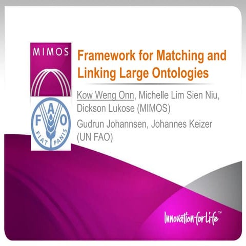 Framework for Matching and Linking Large Ontologies | PDF