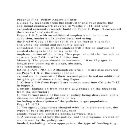 Paper 3 Final Policy Analysis PaperGuided by feedback from the .docx