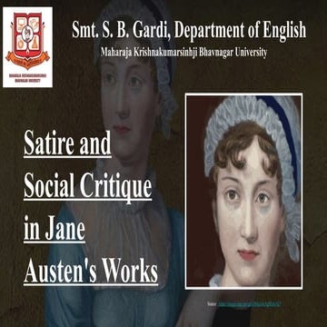 Satire and Social Critique in Jane Austen's Works | PPT
