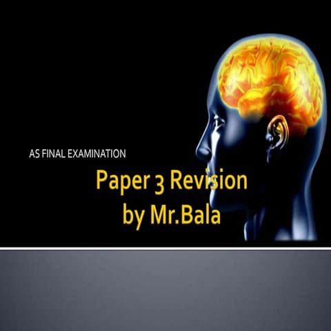 Paper 3 Revision | PPTX