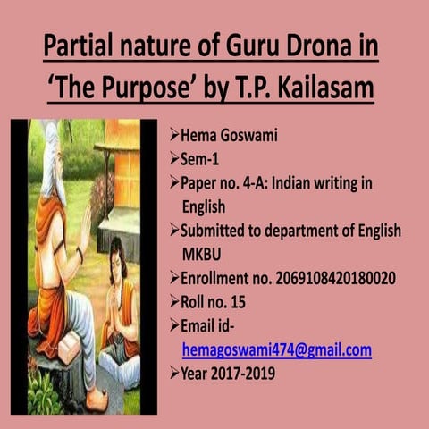 Partial nature of Guru Drona | PPTX