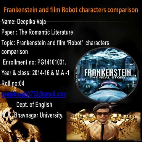 Frankenstein and Film 'Robot' characters. | PPT