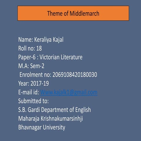 Sem 2 paper-6 Victorian Literature | PPTX