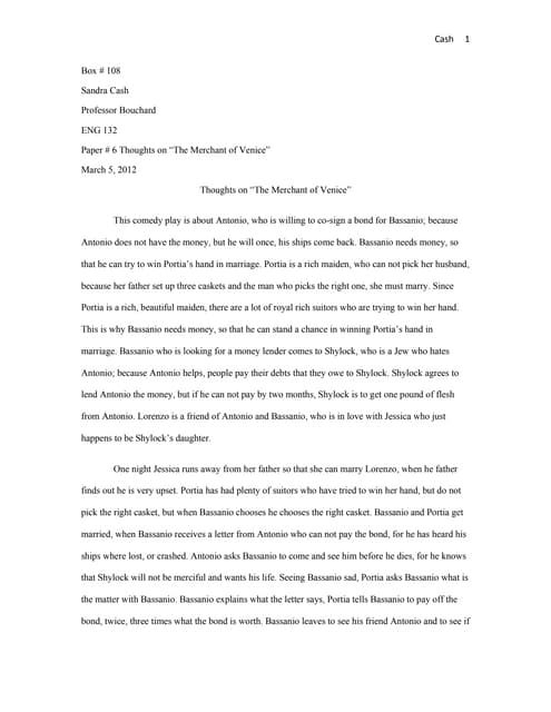 The merchant of venice | PPTX