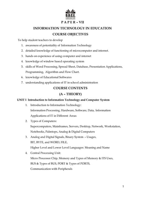 Applications: Word-Processing, Spreadsheet & Database | PPT