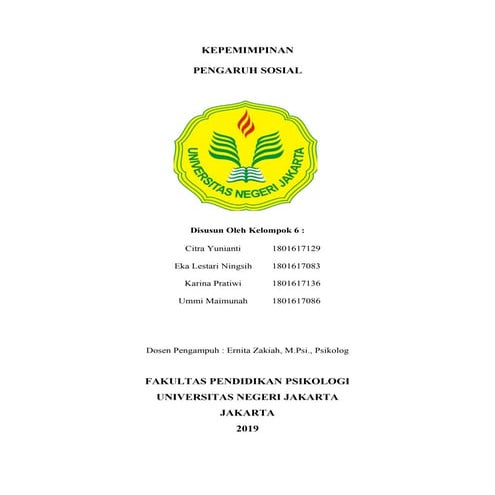 Paper 8 - Tugas Psikologi UNJ - Pengaruh Sosial | PDF
