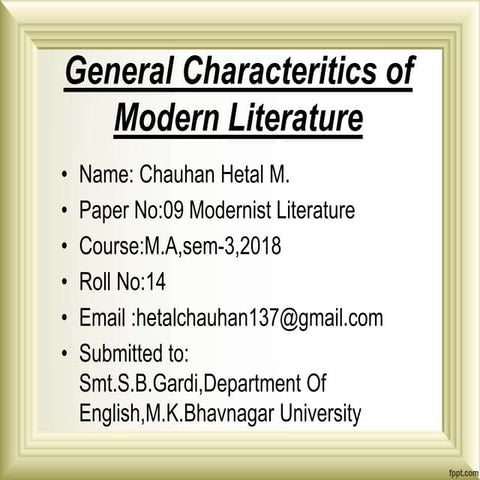 Modernism Ppt | PPT