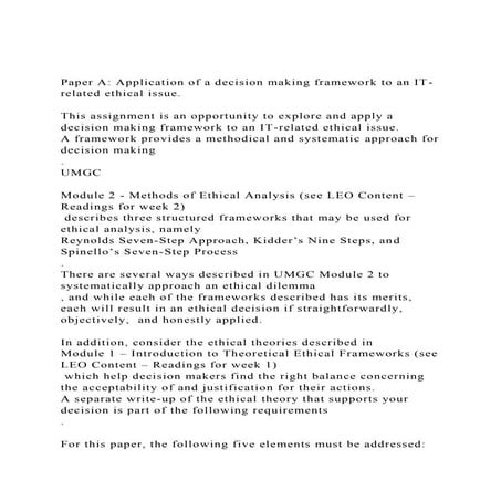 Paper A Application of a decision making framework to an IT-rel.docx