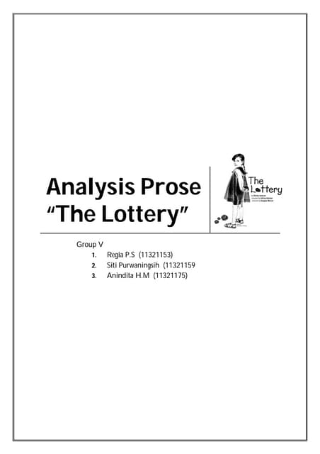 The-Lottery-Final POWERPOINT PRESENTATION | PPTX | Lotteries and ...