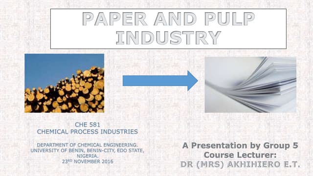 Pulp and Paper | PPT