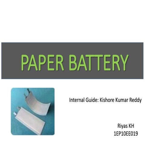 Paper battery | PPT