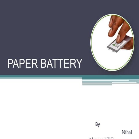 Paper battery | PPTX