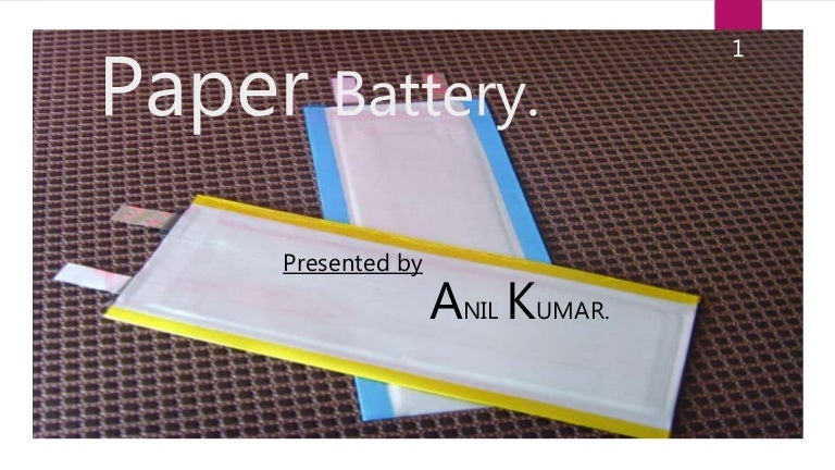 Paper battery
