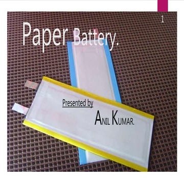 Paper battery | PPTX