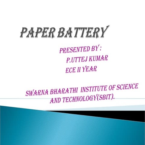 Paper battery | PPT