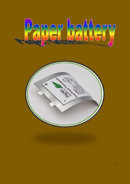 Paper battery document and report | PDF