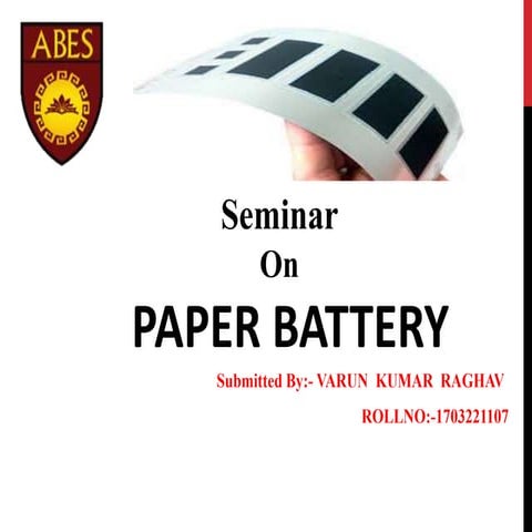 Paper battery | PPT