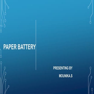 Paper battery | PPTX