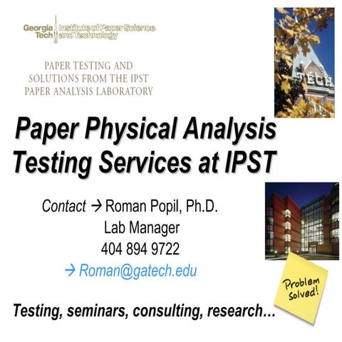 Paper Board Box Testing Services At Ipst 2 | PPT