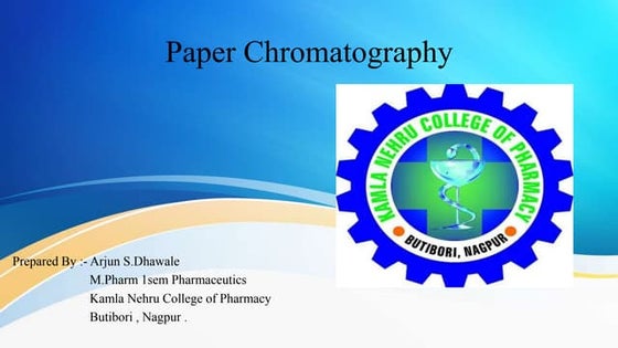 paper chromatography project class 12 | PDF | Chemistry | Science