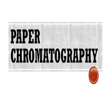 paper chromatography. The topic covered by definition of paper ...