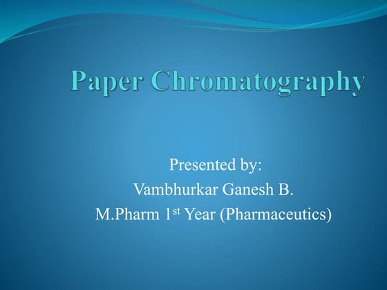 paper chromatography project class 12 | PDF | Chemistry | Science