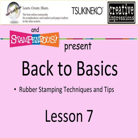 Back to Basics, Lesson 7 | PPT