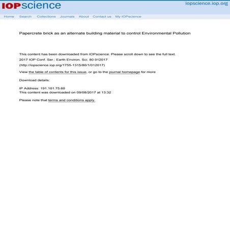 Papercrete brick as_an_alternate_building_material | PDF