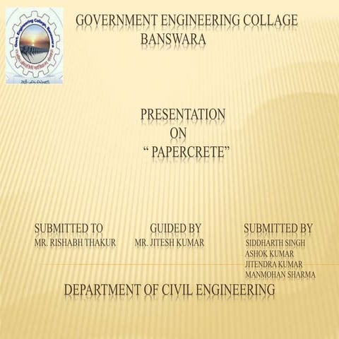 Papercrete j.j. | PPTX