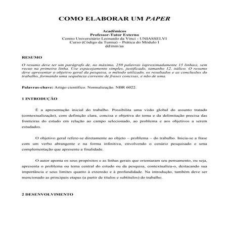 Paper exemplo paper | PDF