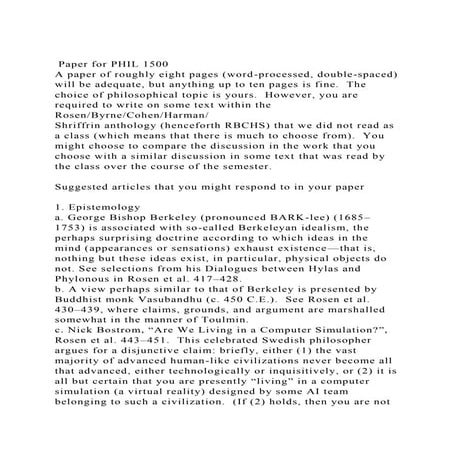 Philosophy term paper | PPT