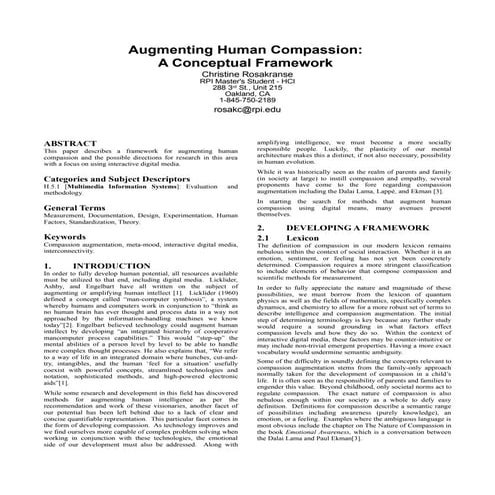 Augmenting Human Compassion A Conceptual Framework Pdf