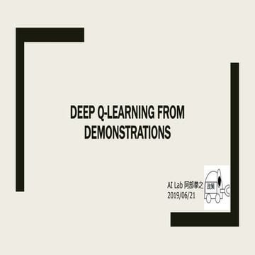 Deep Q Learning From Demonstrations Ppt 
