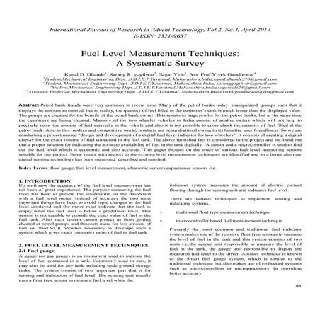 Fuel monitoring solution | PDF
