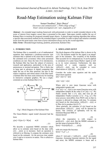 Kalman filter for object tracking | PPTX
