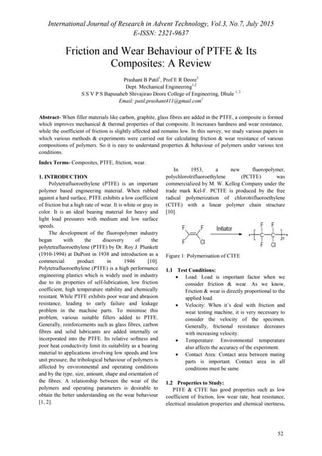 Polytetrafluoroethylene | PPTX | Chemistry | Science