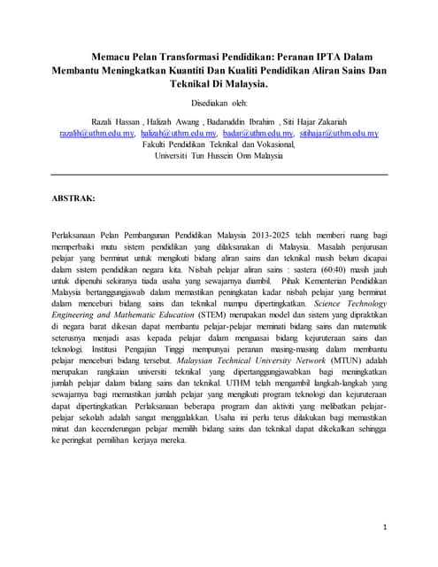 dasar 60(sains) : 40(sastera) | DOC