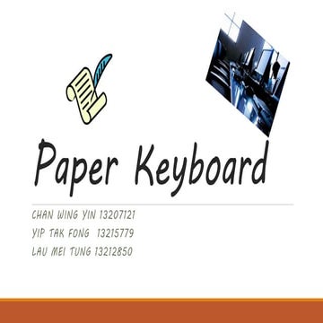 Paper keyboard(final) | PPT
