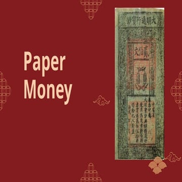 Paper Money ppt, Chinese inventions, history lesson. | PPTX