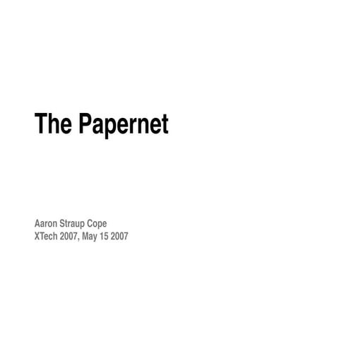 The Papernet | PDF