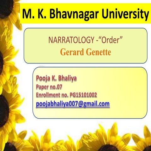 "Order Sequence" - Narratology | PPTX