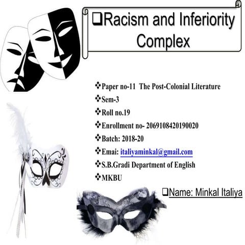 Racism and Inferiority complex | PPTX