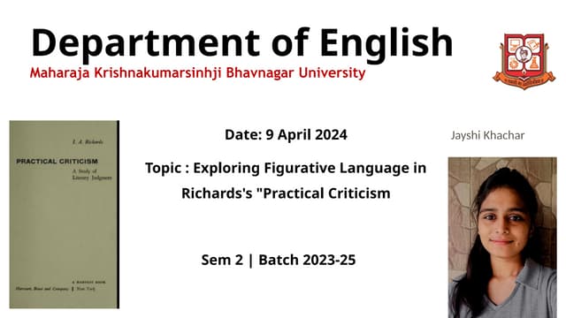 Two Uses of Language in I. A. Richards’ Criticism | PDF